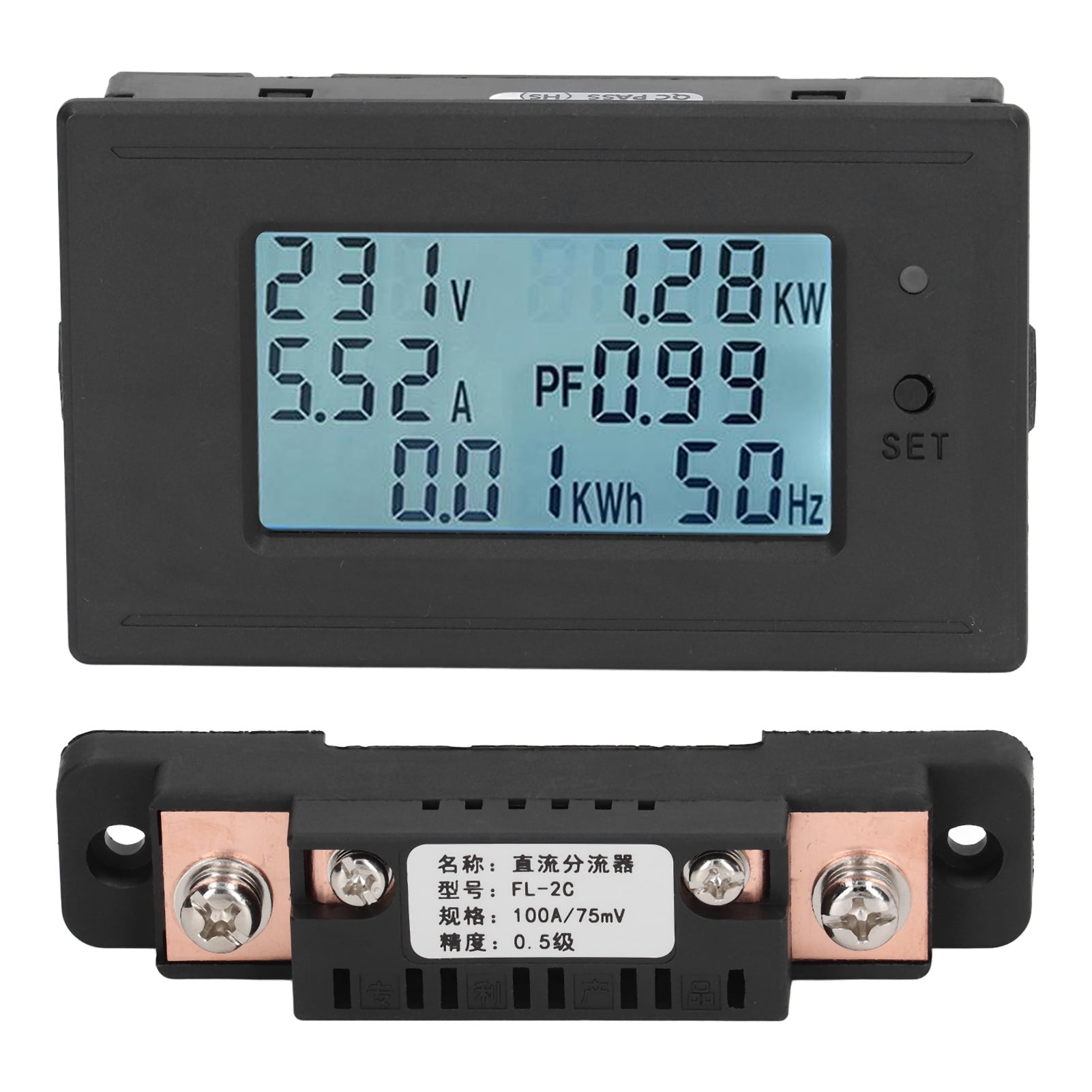 LCD Digital Display Voltage Current Power Meter Electricity Monitor ...