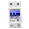 LCD Digital Energy Meter Single Phase 2P Electricity Usage Monitor DIN ...