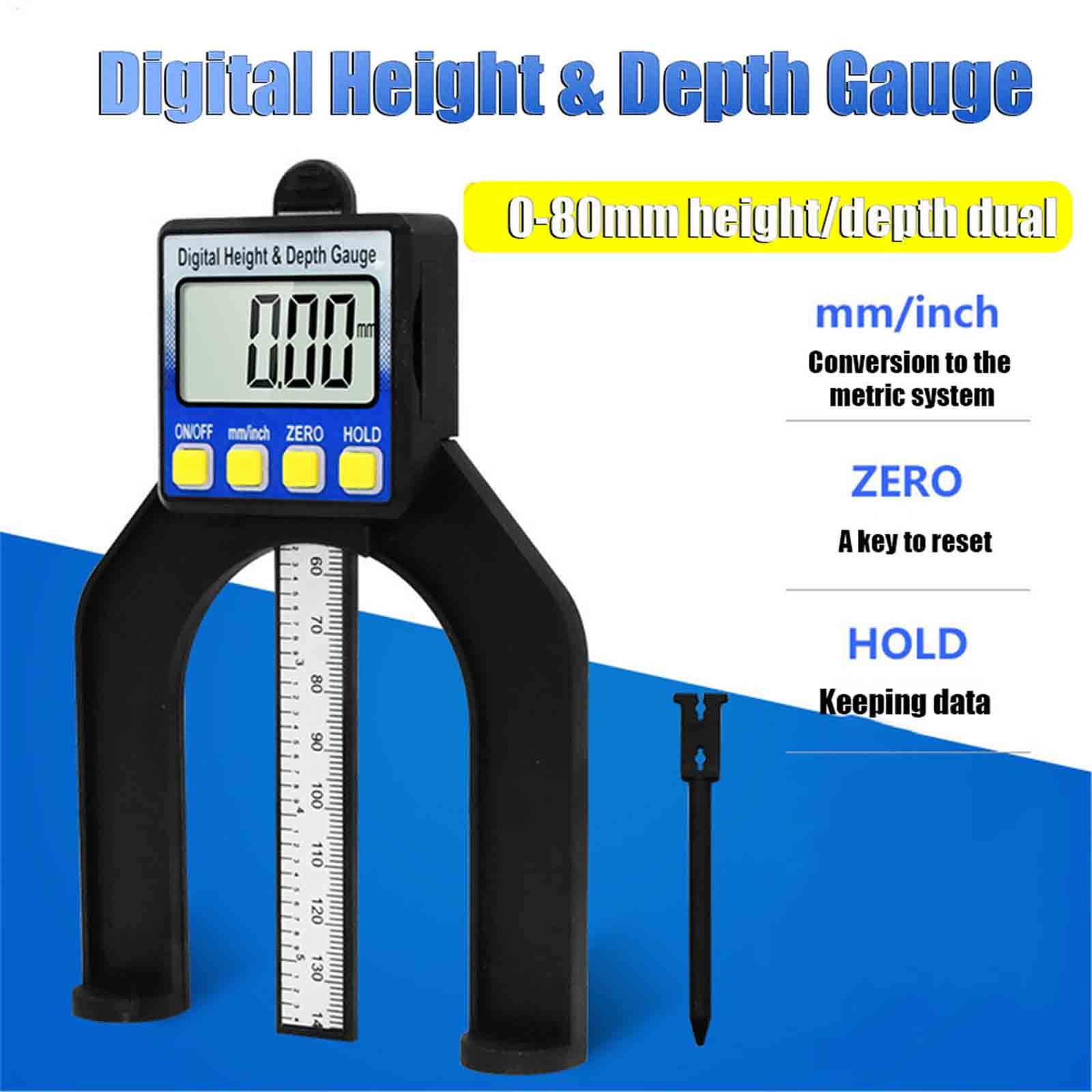 GBAYXJ LCD Digital Height & Depth Gauge Slide Caliper Vernier Ruler ...