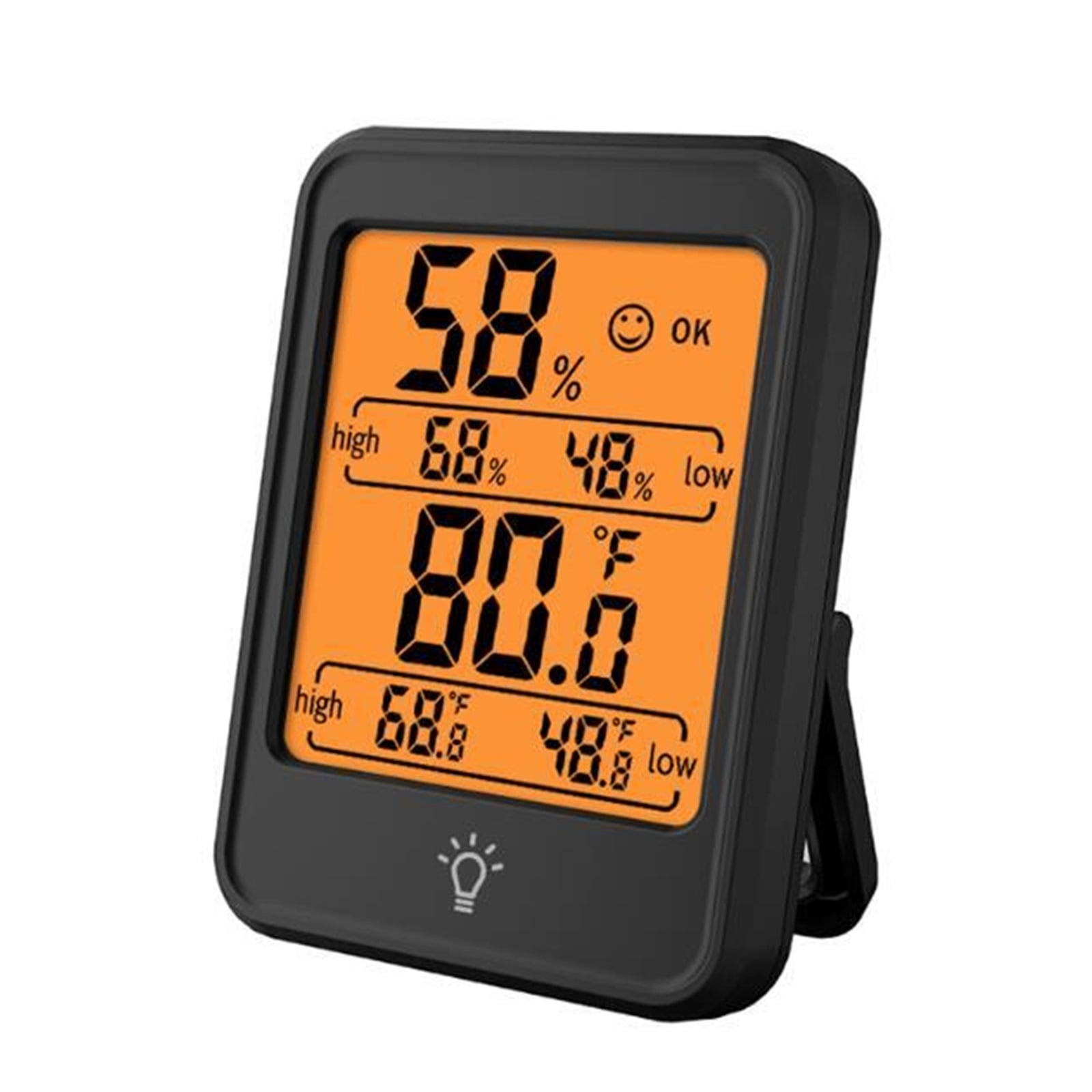 LCD Digital Hygrometer Room Thermometer with Stand Portable House ...