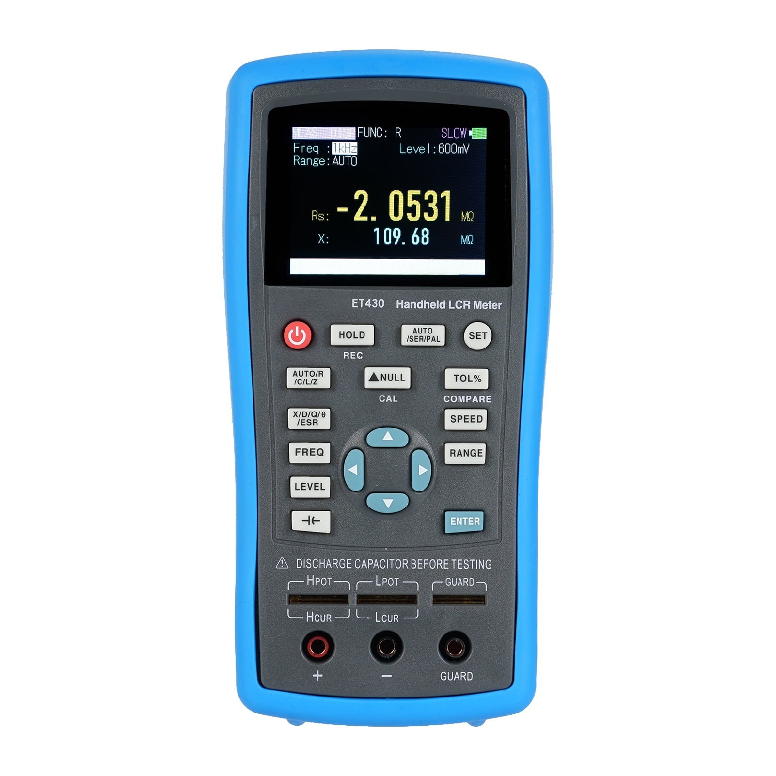 LCD Digital LCR Meter, Handheld Multimeter Tester, 100kHz Frequency ...