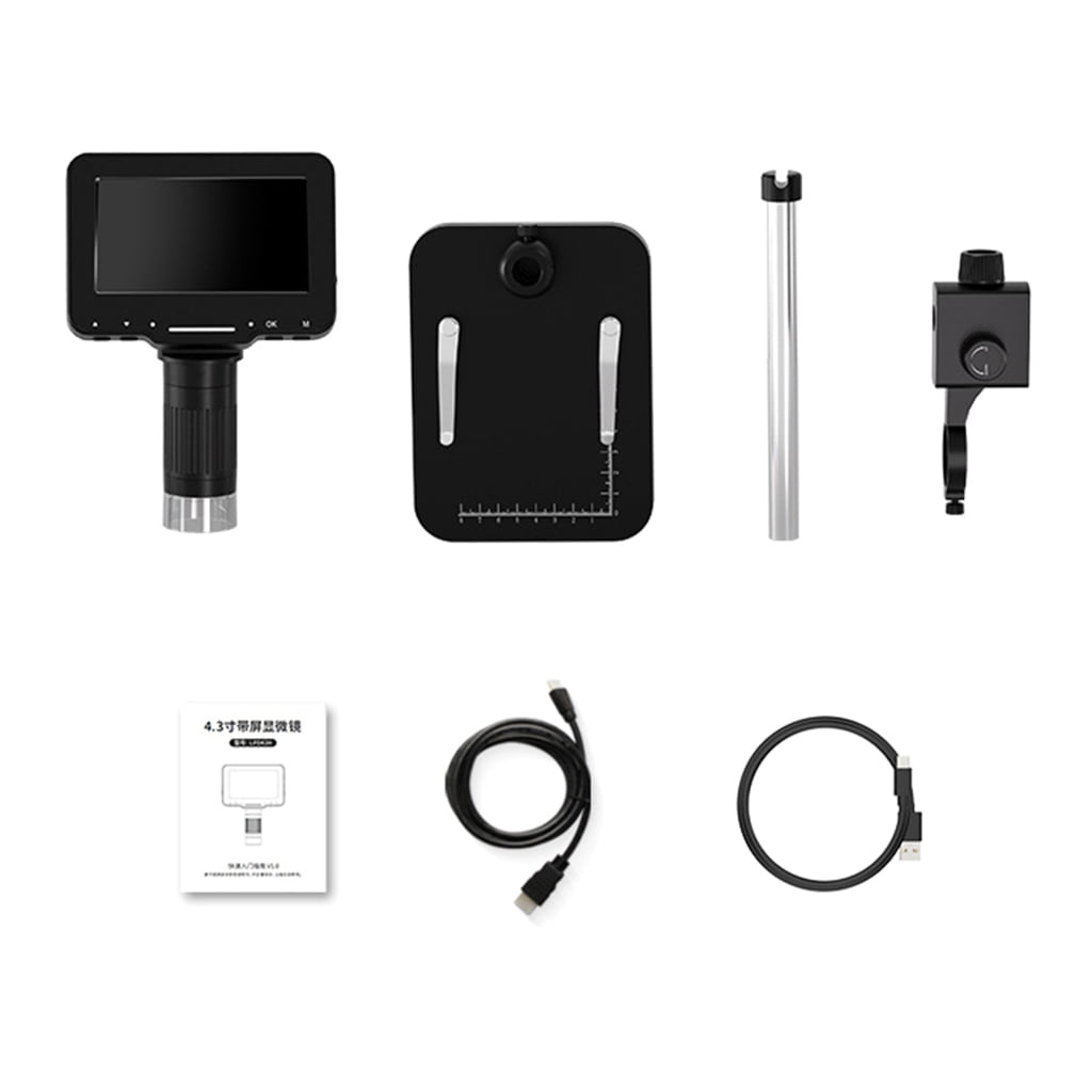 LCD Digital Microscope 4.3Inch Screen 720P Video Recorder 1-1000X Magnification Zoom Coin ...