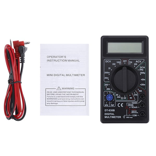 LCD Digital Multimeter AC/DC 750/1000V Digital Mini Handheld Multimeter ...