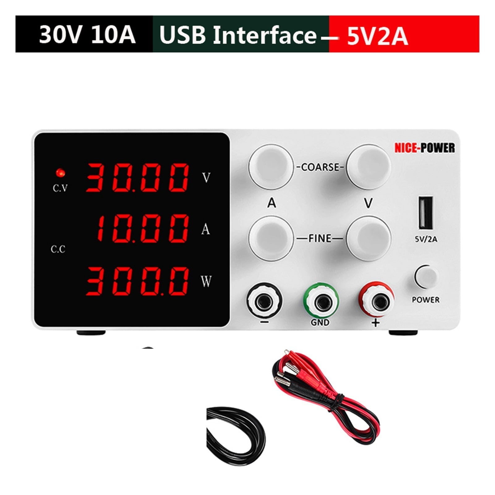 LCD Digital Switching DC Power Supply Voltage Regulators Lab Repair Adjustable 110/ Power Source ...