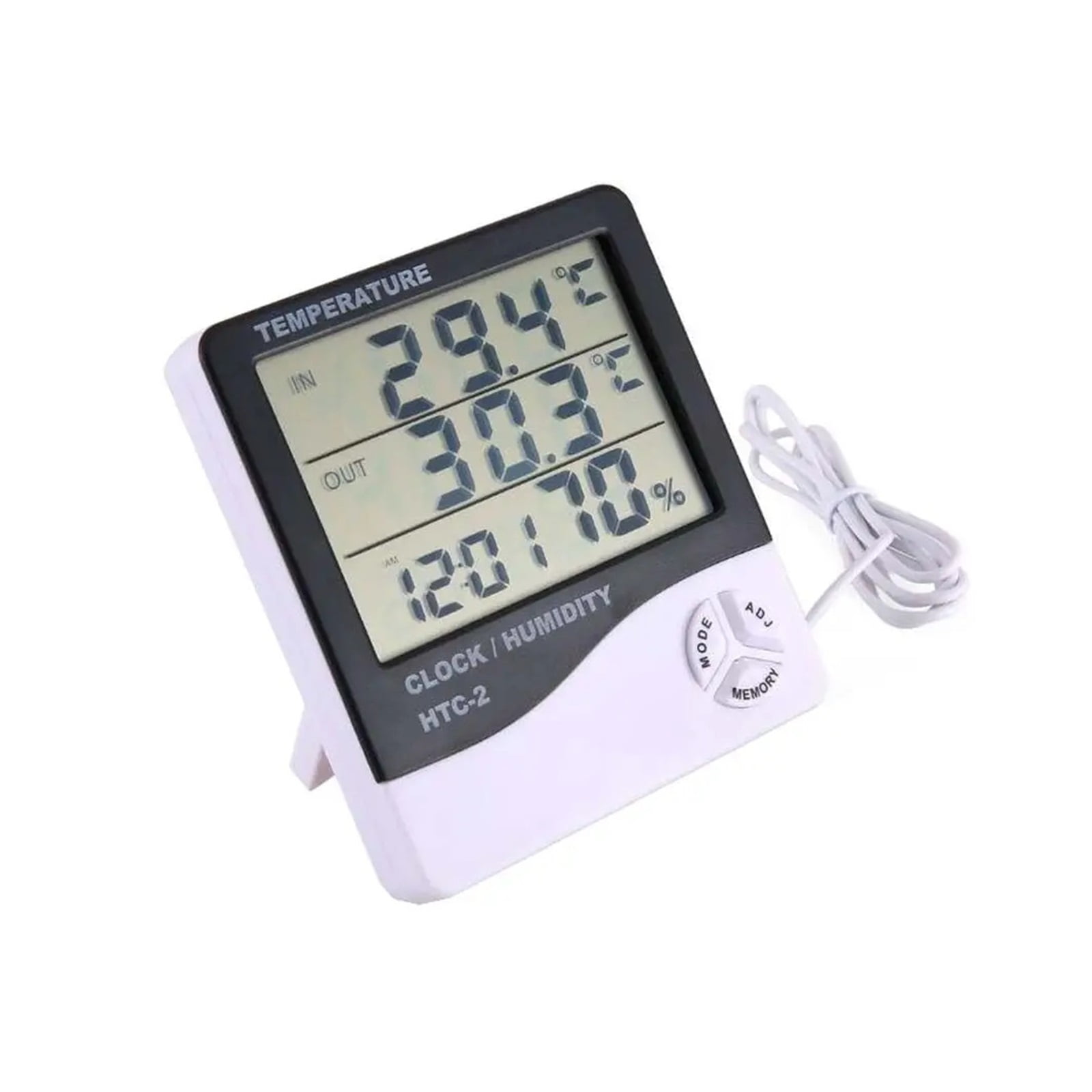 LCD Digital Temperature Humidity Meter Home Indoor Outdoor Hygrometer ...