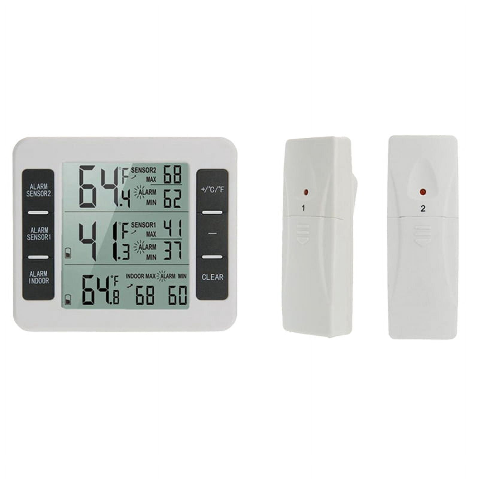 LCD Digital Thermometer Hygrometer Indoor Outdoor Temperature Humidity ...