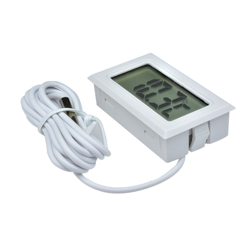 LCD Digital Thermometer Hygrometer Probe Freezer Pet Temperature ...