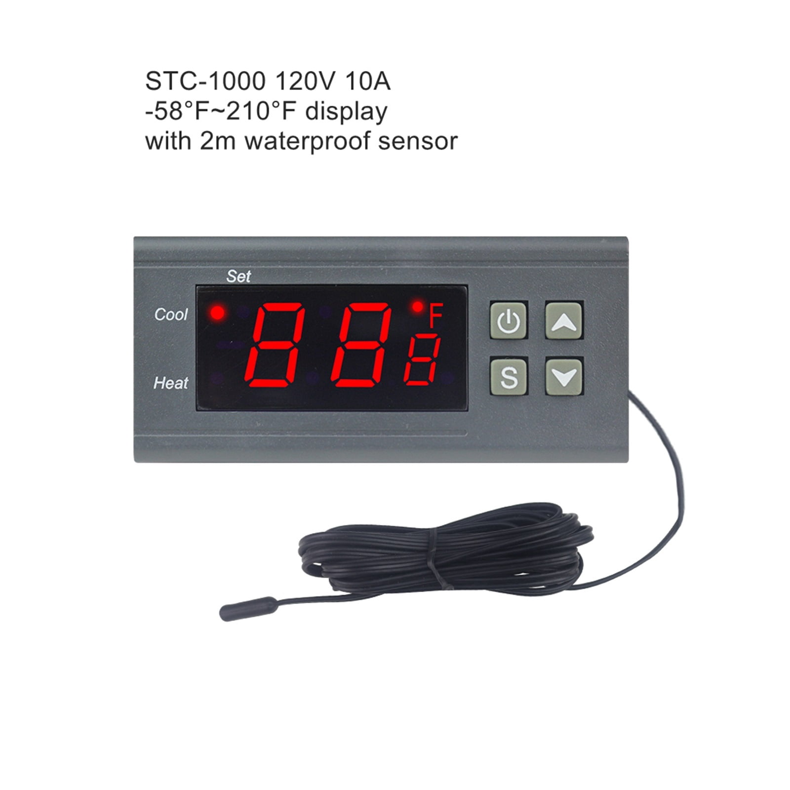 LCD Digital Thermostat Temperature Controller For Incubator Two Relay ...