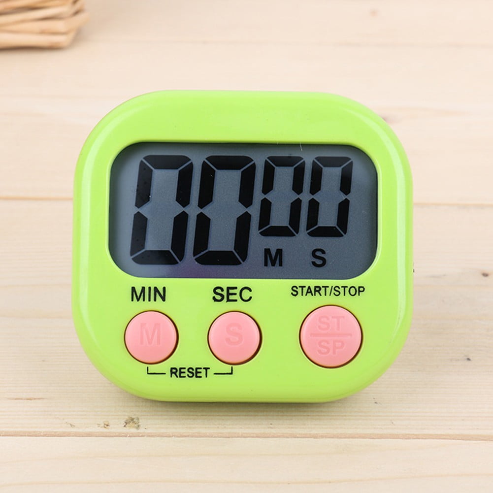 LCD Digital Timer Stopwatch Clock Loud Magnetic Timer Alarm Cooking Digital Timer for Kitchen ...