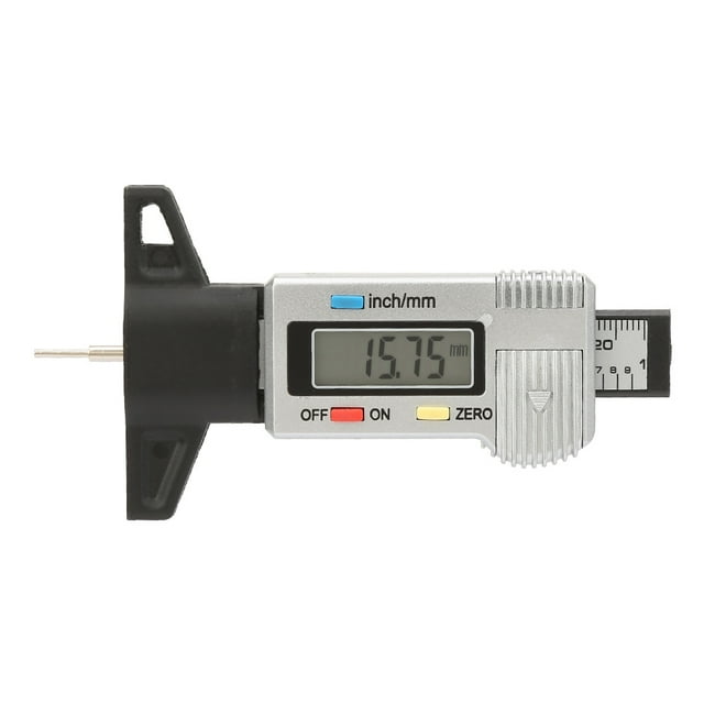 LCD Digital Tire Depth Gauge, 0-25.4mm Range, 0.01mm Precision Tread Measurement Tool - Walmart.com