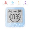 Lcd Digital Waterproof For Water Splashes Bathroom Wall Clock Shower