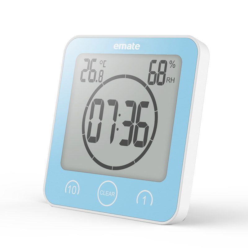 LCD Digital Waterproof for Water Splashes Bathroom Wall Clock Shower ...