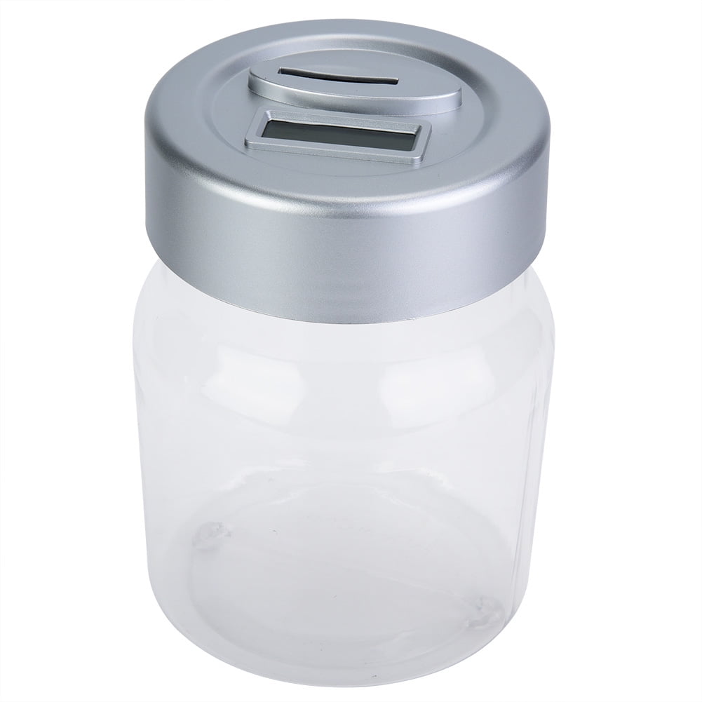 LCD Display Digital Money Box Jar Euro Counting Box Money Saving Pot ...