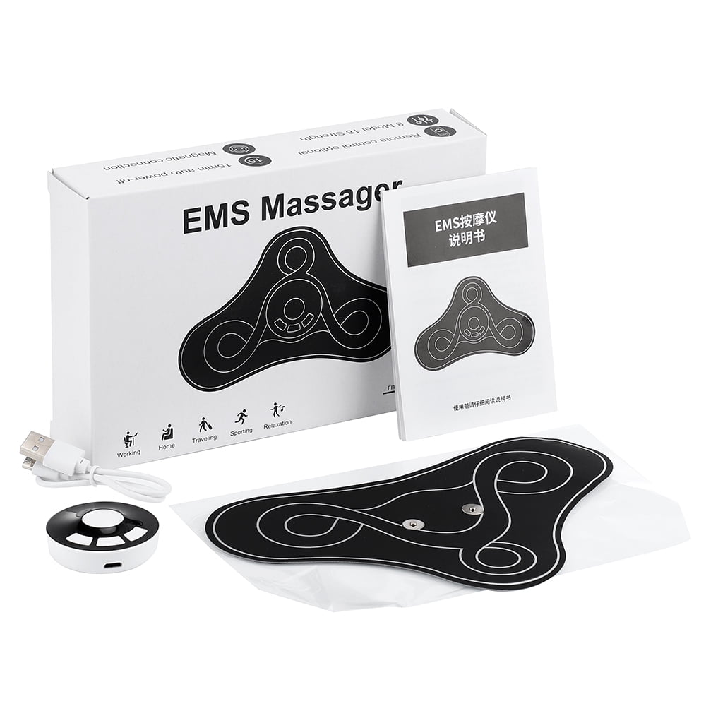 LCD Display EMS Neck Massage Electric Massager Cervical Neck Back Patch ...
