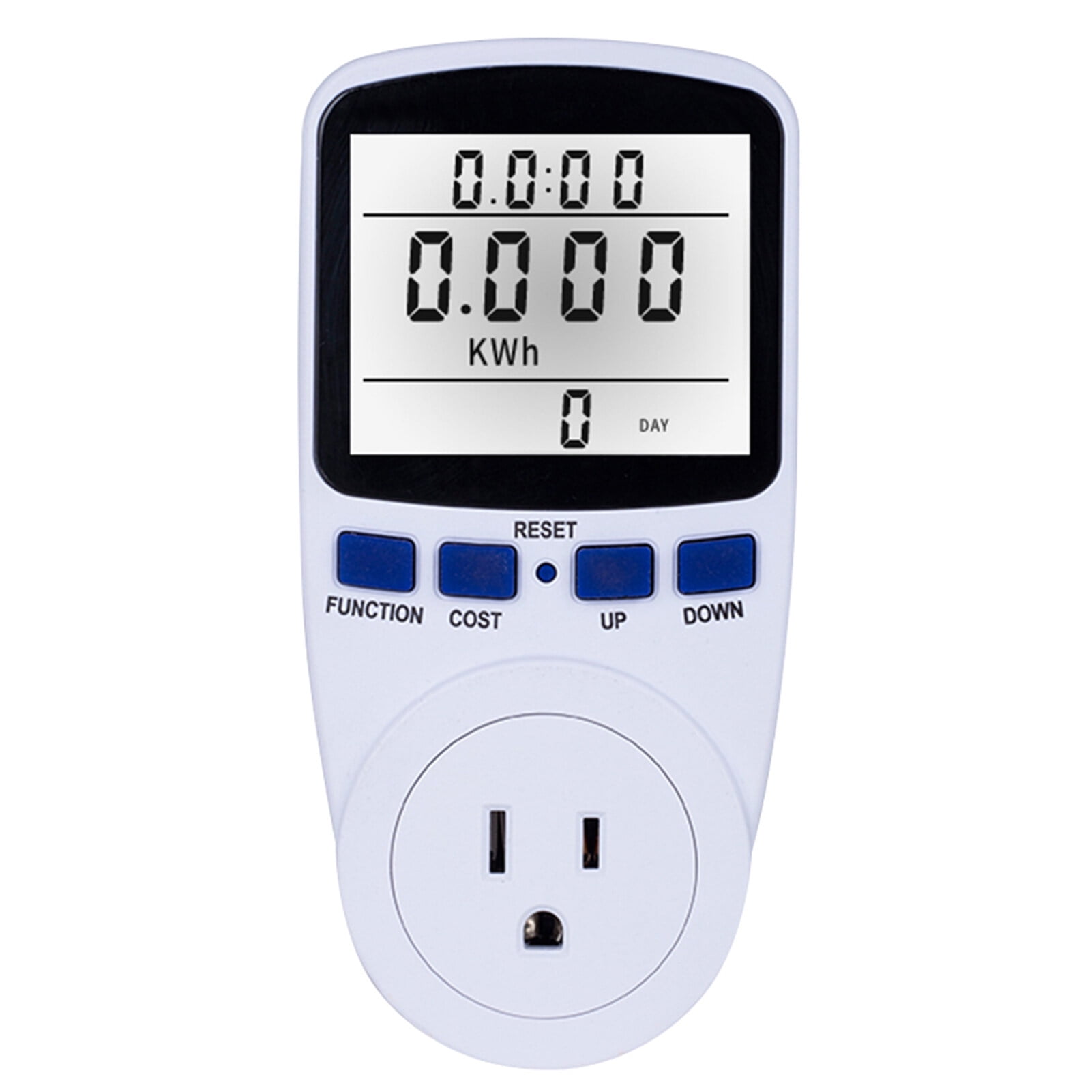 LCD Display Electricity Usage Power Meter Socket Energy Watt Volt Amps ...