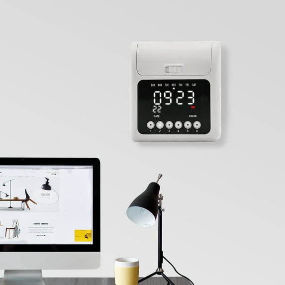 LCD Display Employee Attendance Punch Time Clock Payroll Recorder with ...