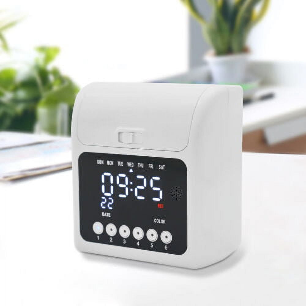 LCD Display Employee Attendance Punch Time Clock Payroll Recorder with ...