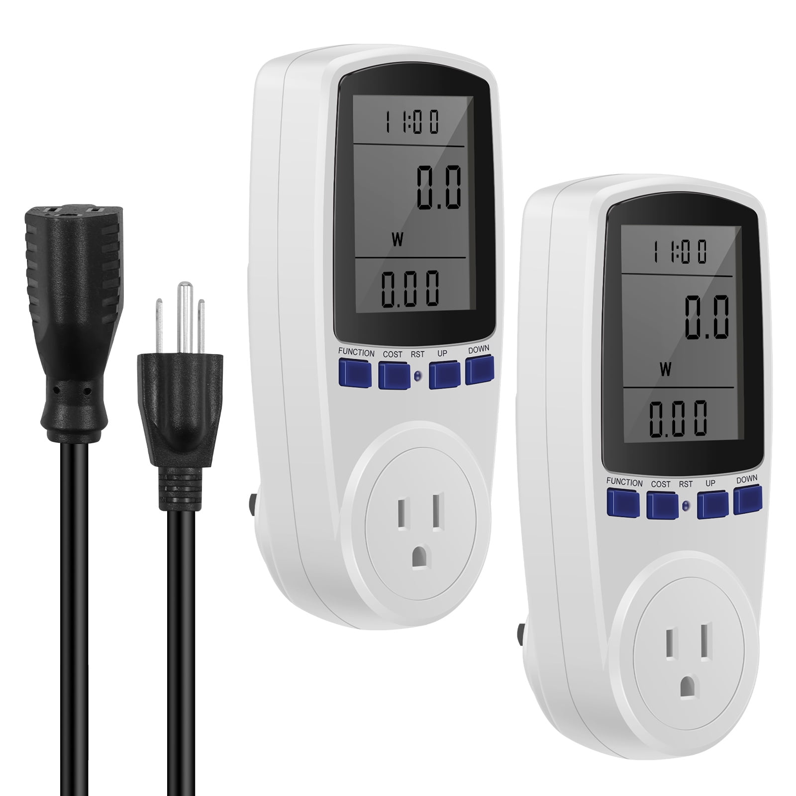 LCD Display Watt Meter Plug Versatile Rust Resistant Voltage Amps Kill ...