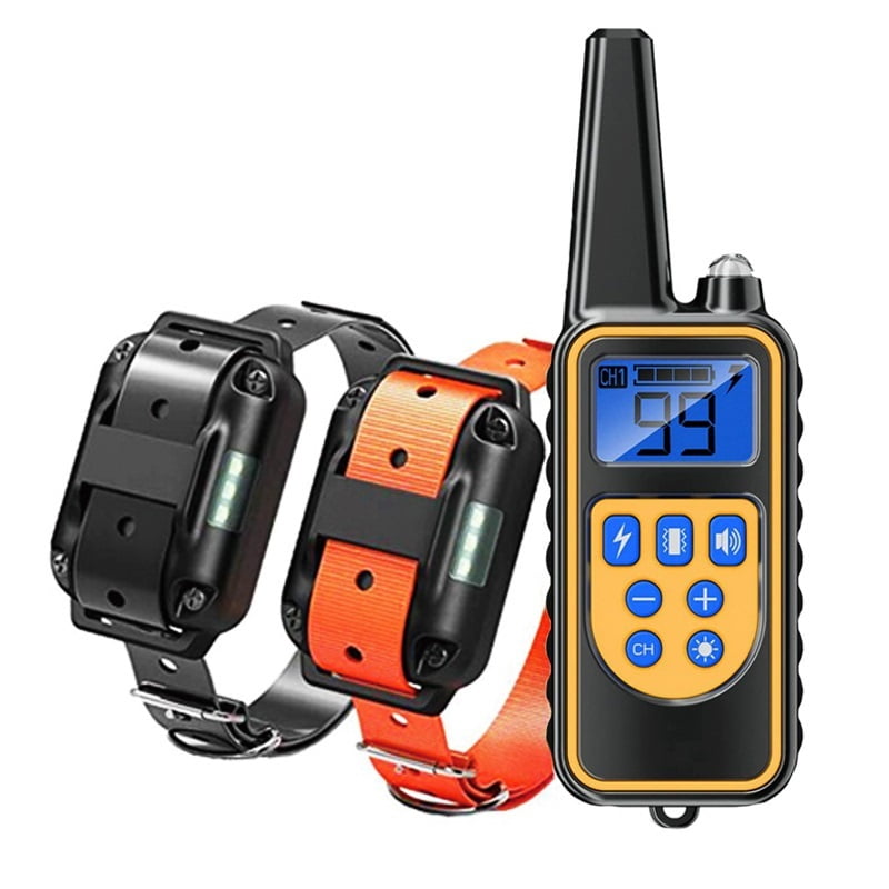 LCD Dog Training Collar/Remote Control Pet Bark Stopper Dog Waterproof ...