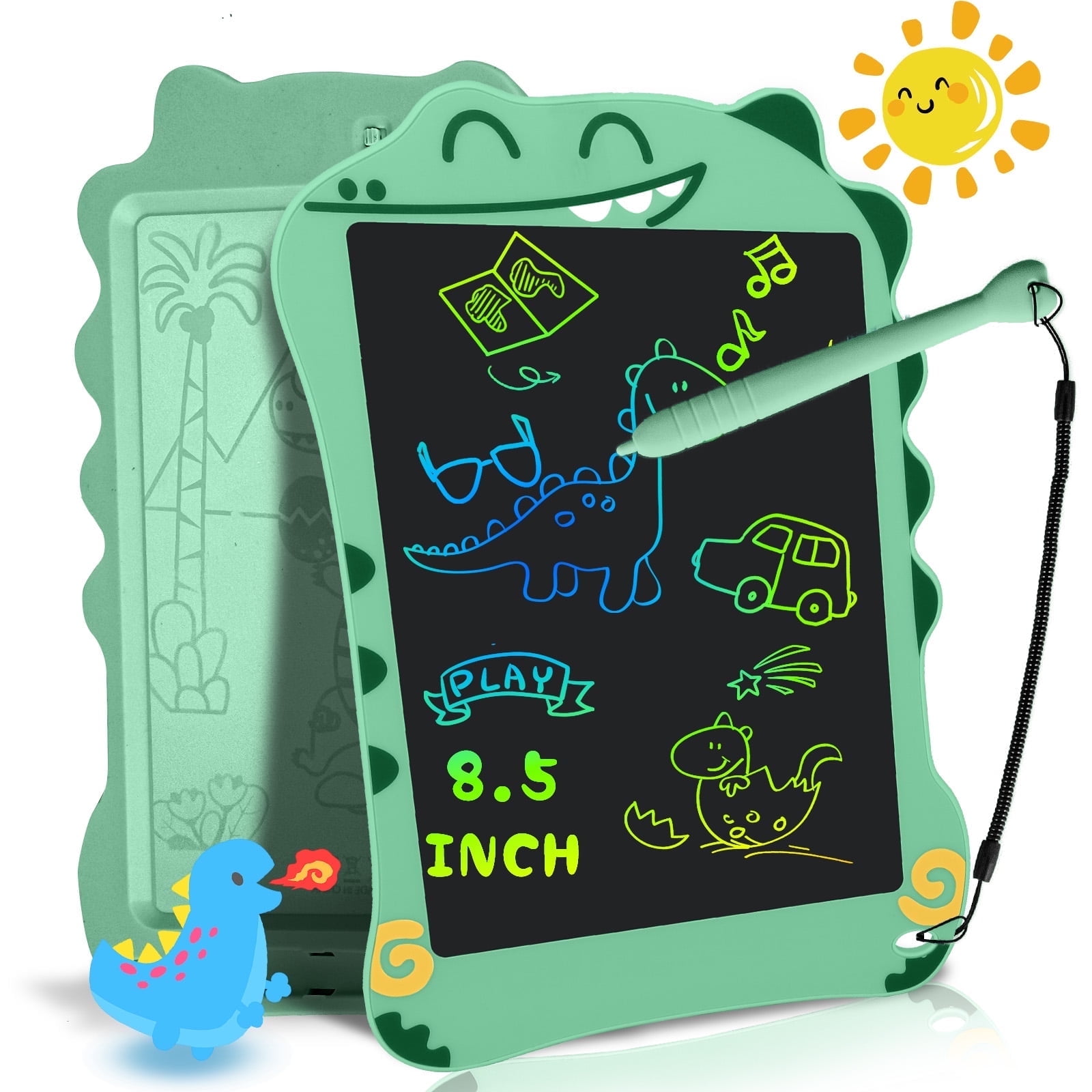 Decute 8.5 inch Dinosaur LCD Writing Tablet for Kids Toys,Colorful Todder Drawing Board for Gift ...