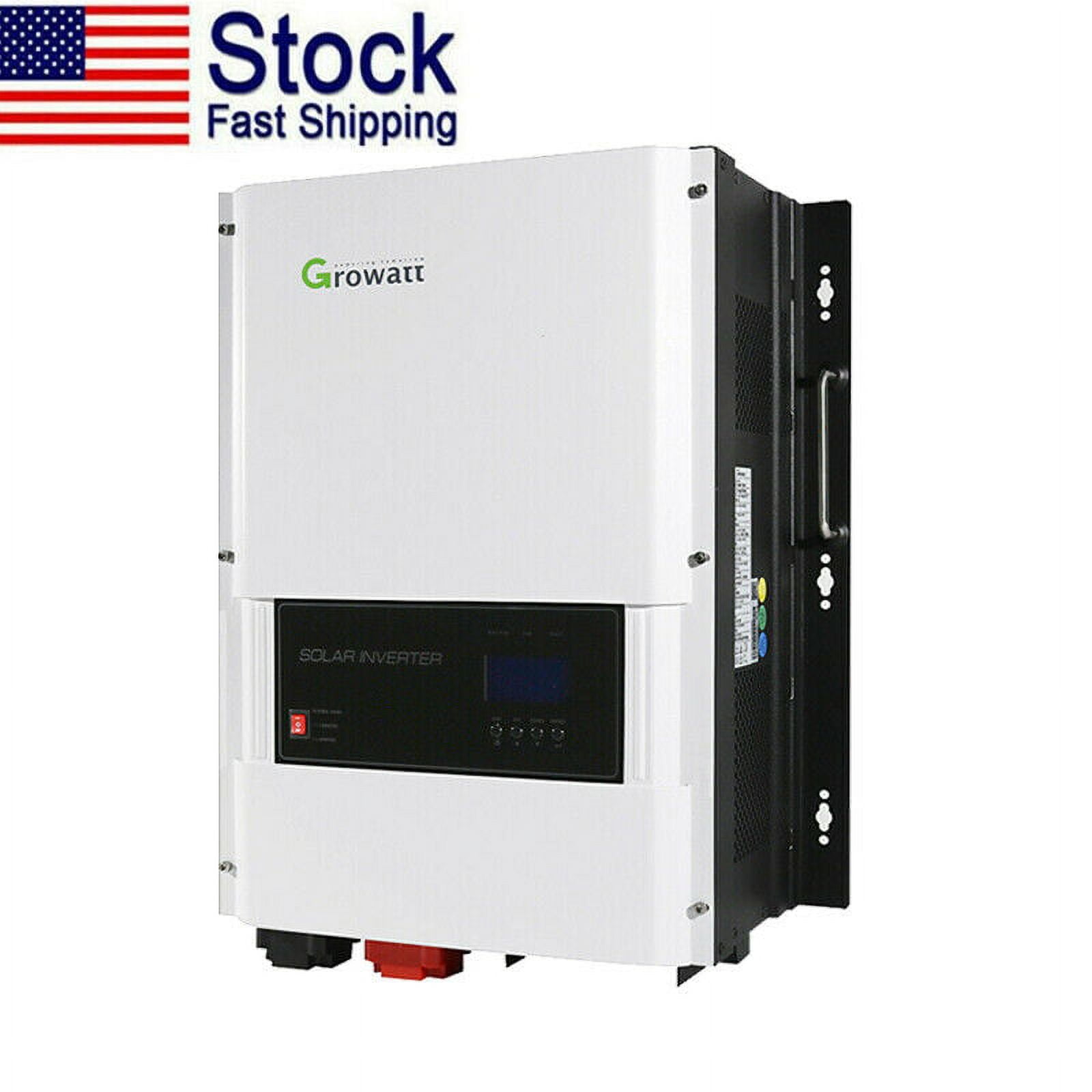 LCD Growatt 6kW 120/240V Split Phase Solar Inverter Built-in 80A MPPT Solar Charge - Walmart.com