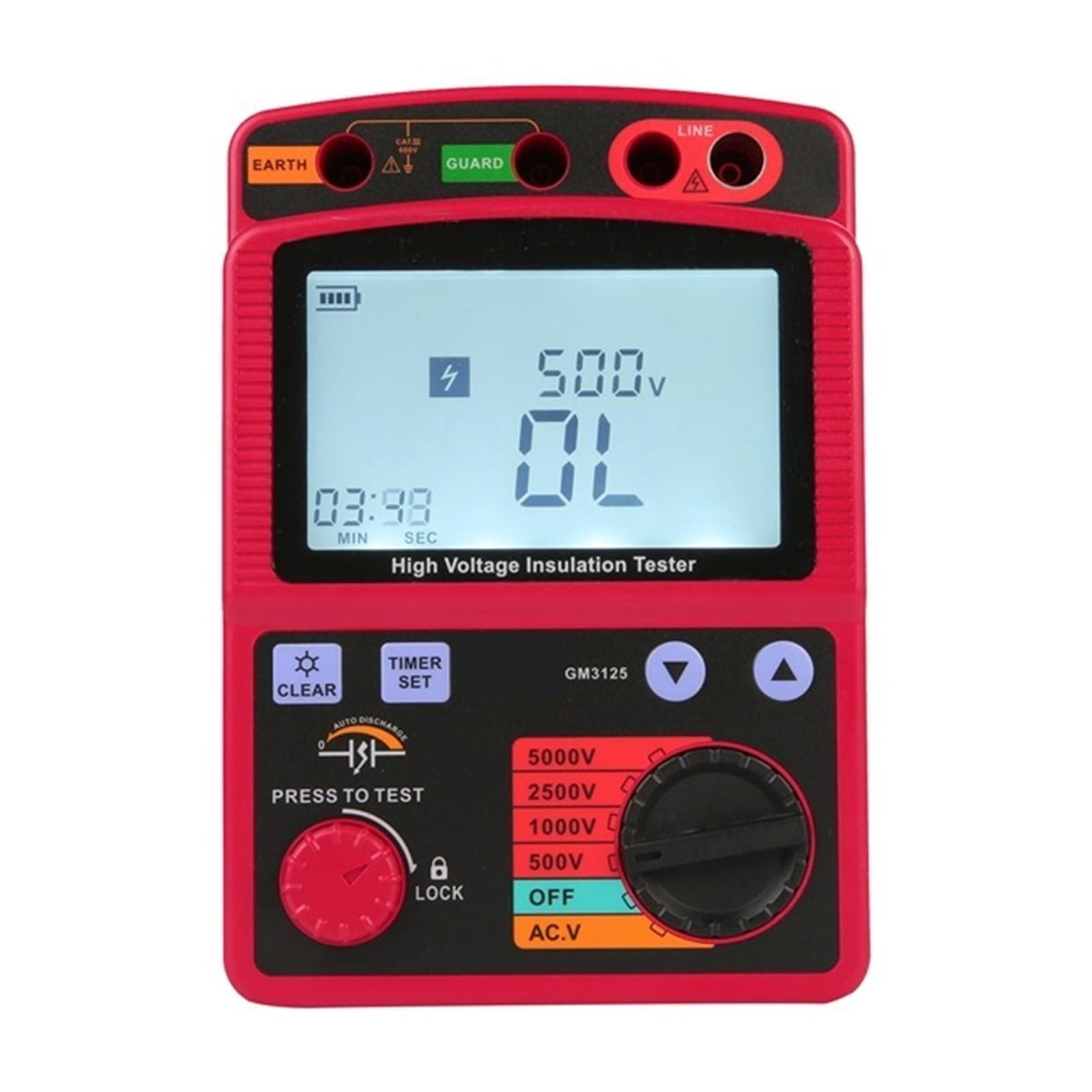 LCD High Voltage Insulation Tester Portable Digital Insulation ...