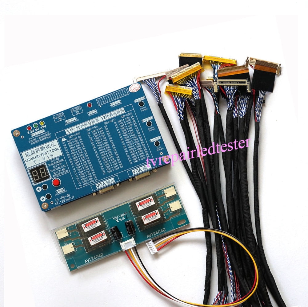 LCD/LED Screen Tester with LVDS Cables HD Resolution Screen Tester ...