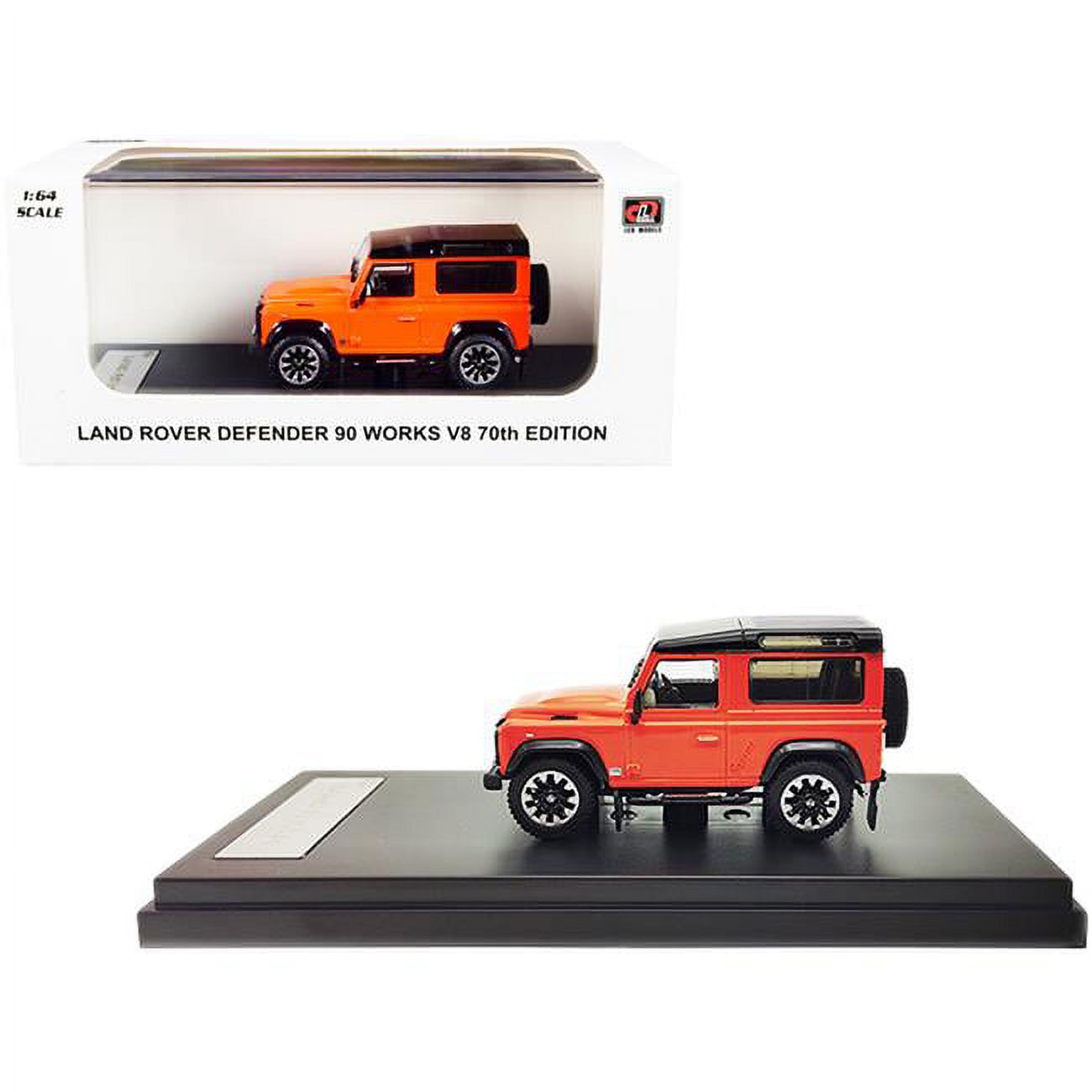 LCD Models 1-64 Scale Land Rover Defender 90 Works V8 Bright Orange ...