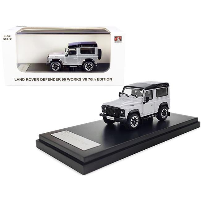 LCD Models 1-64 Scale Land Rover Defender 90 Works V8 Silver Metallic ...