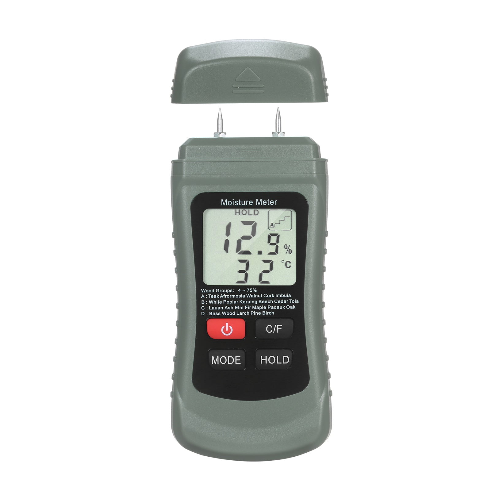 LCD Moisture Tester Wood Moisture Meter Pin Type Water Moisture ...