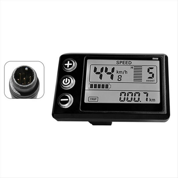 LCD-S866 Electric Bike LCD Display Meter Dashboard Panel 24V 36V 48V for Scooter 6PIN - Walmart.com