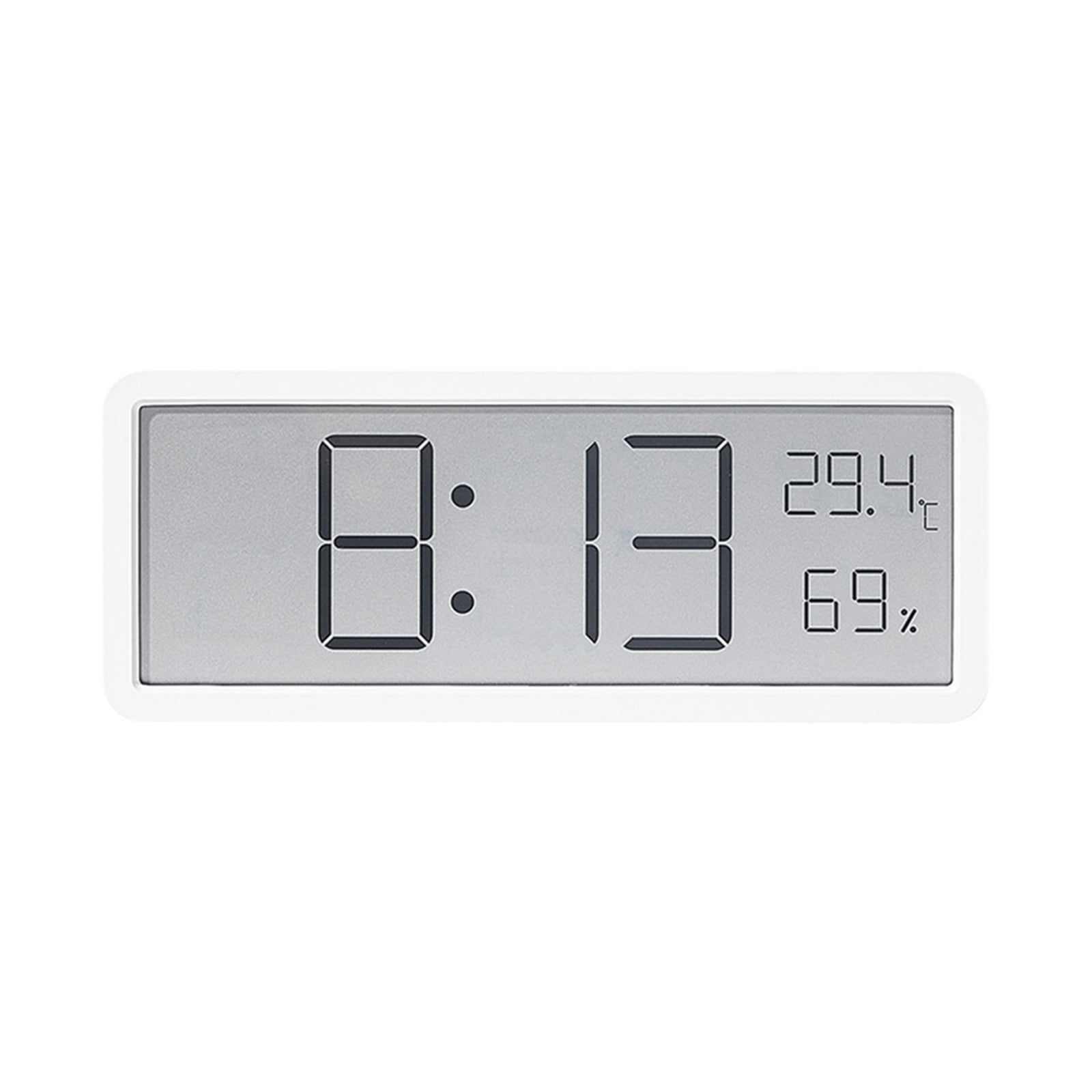 Lcd Screen Digital Wall Clock Time Temperature Humidity Display ...