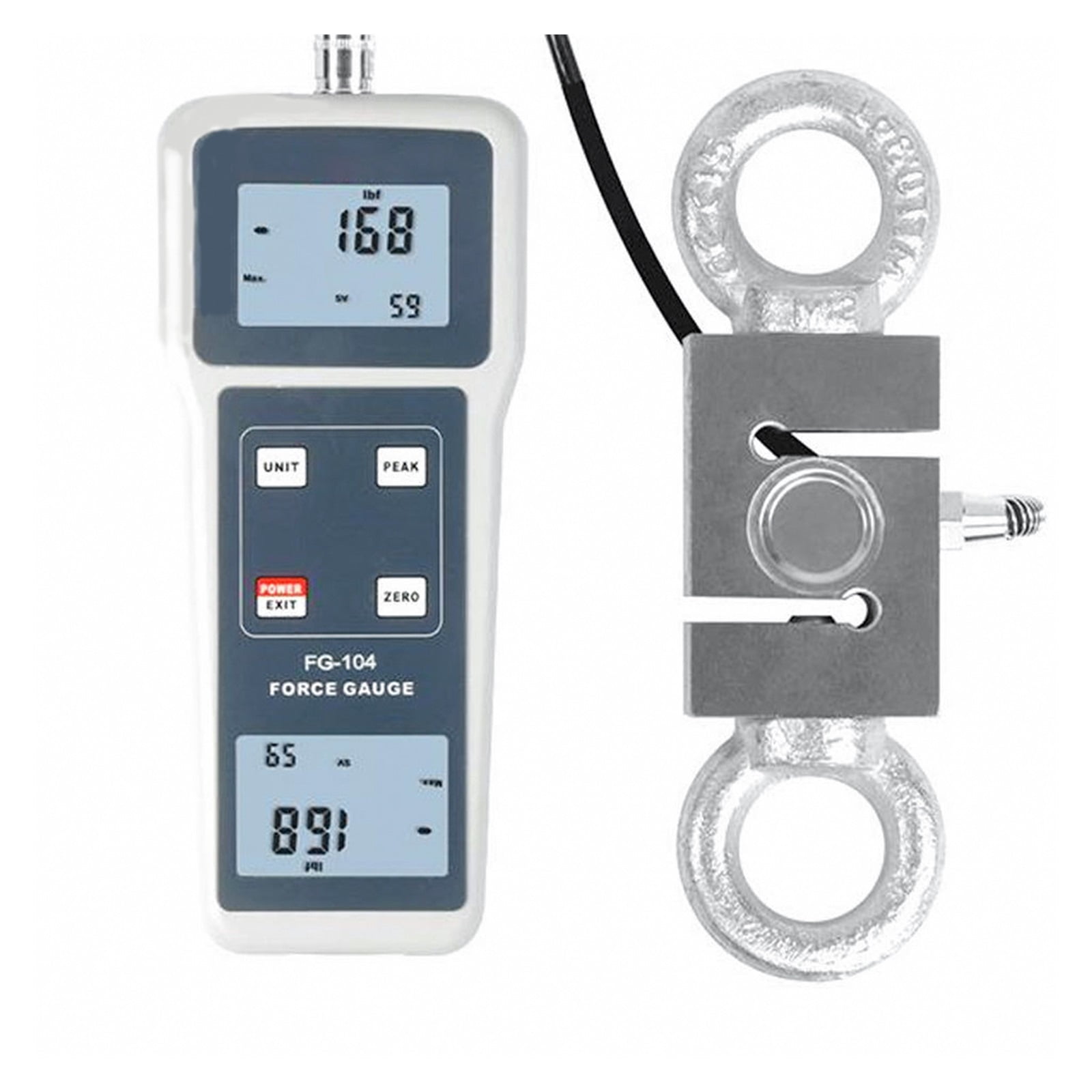 LCD Screen Hand Grip Dynamometer Digital Force Gauge FG-104 FG-107 1K ...