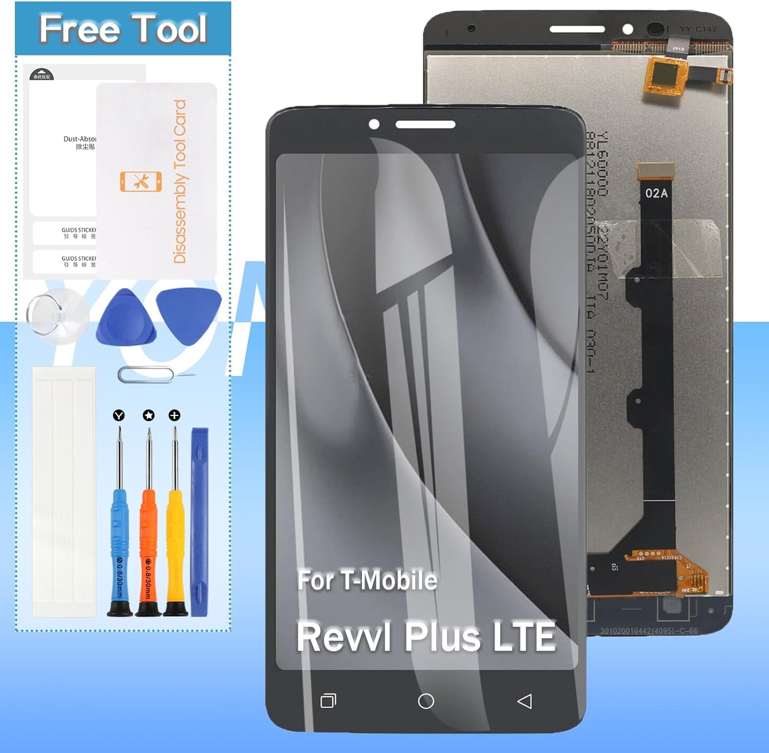 LCD Screen Replacement for T-Mobile Revvl Plus LTE C3701A Display Touch ...