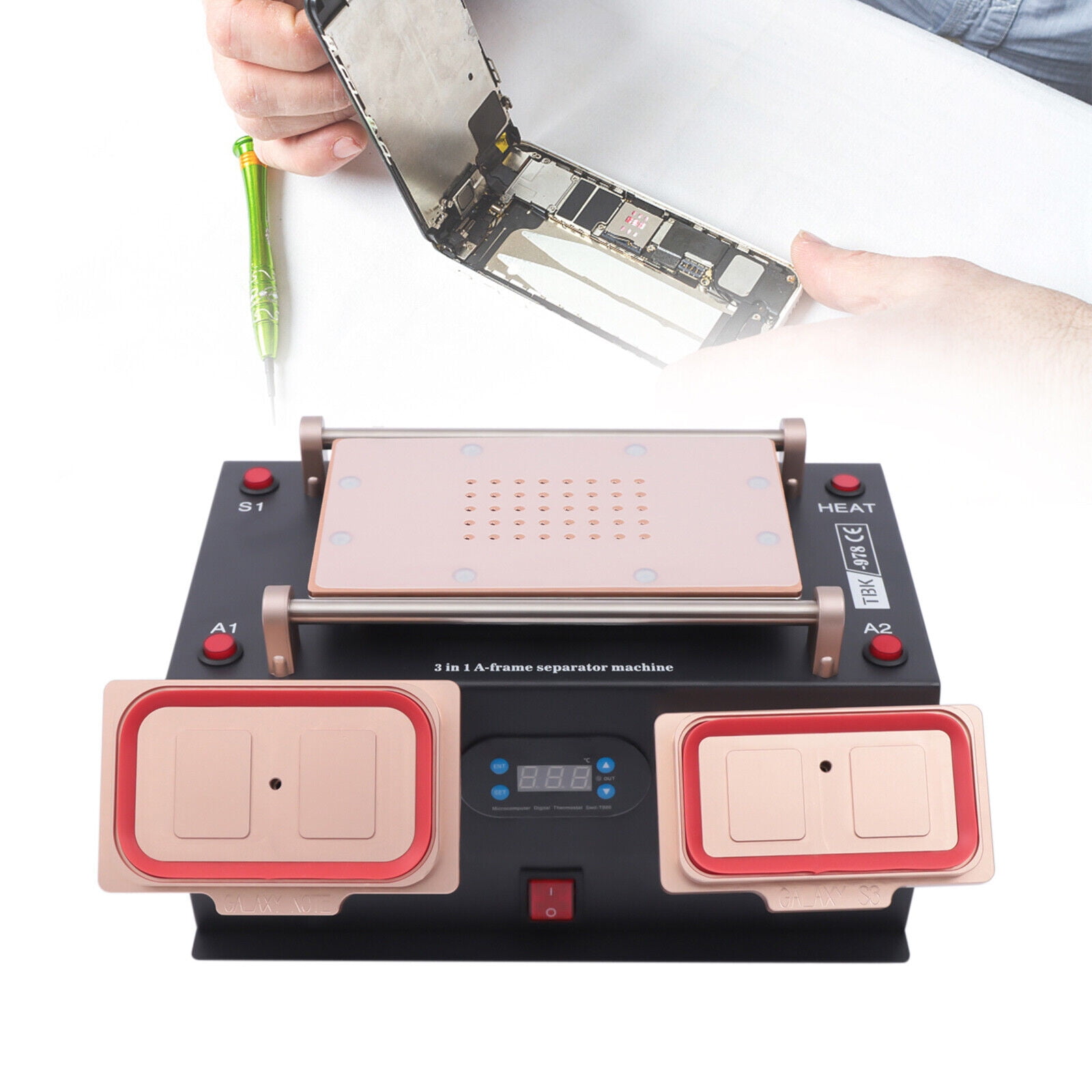 LCD Separator Screen Repair Machine with Build-in Vacuum Pump for Mobile Phone/US Plug Screen ...