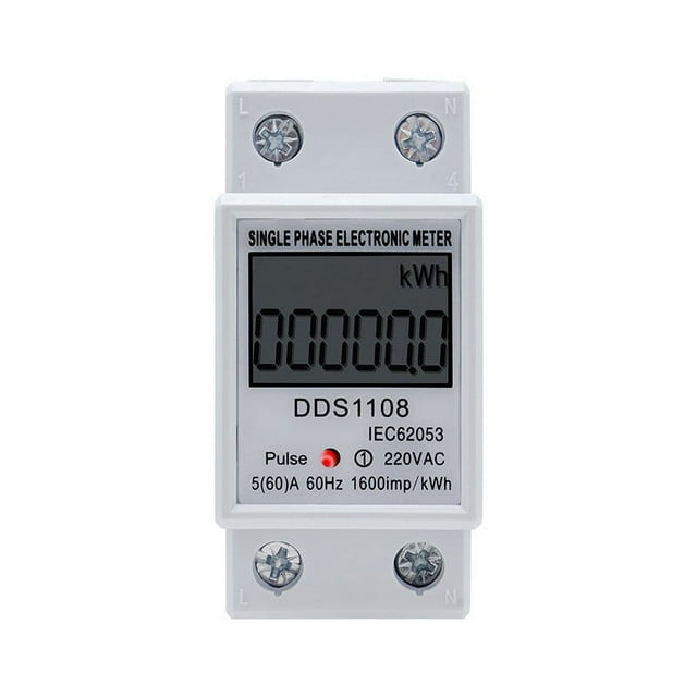 Lcd Single Phase Electric Energy Meter Kwh Ac Digital Watt-Hour Meter ...