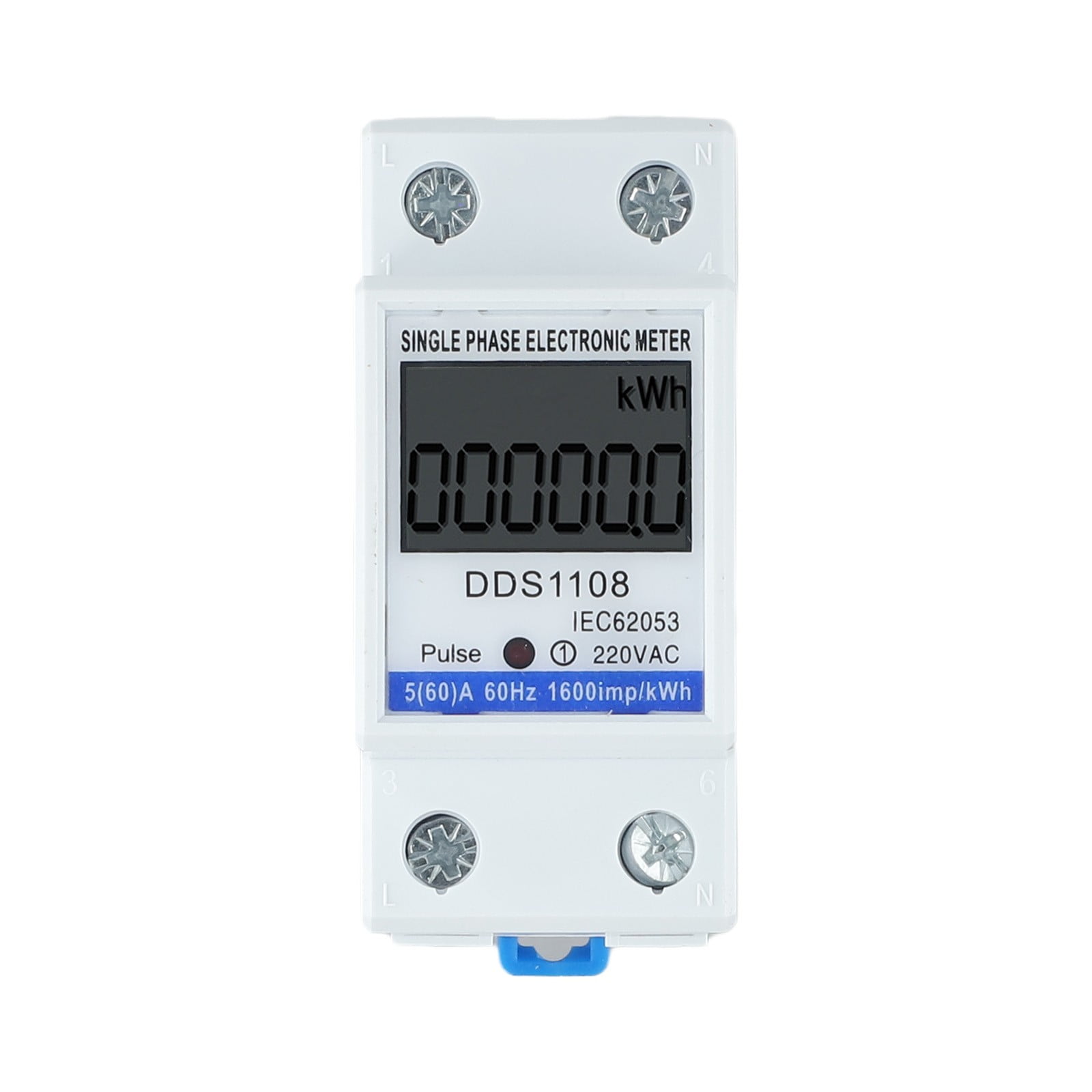 LCD Single Phase Electric Energy Meter KWH AC Rail-type Intelligent ...