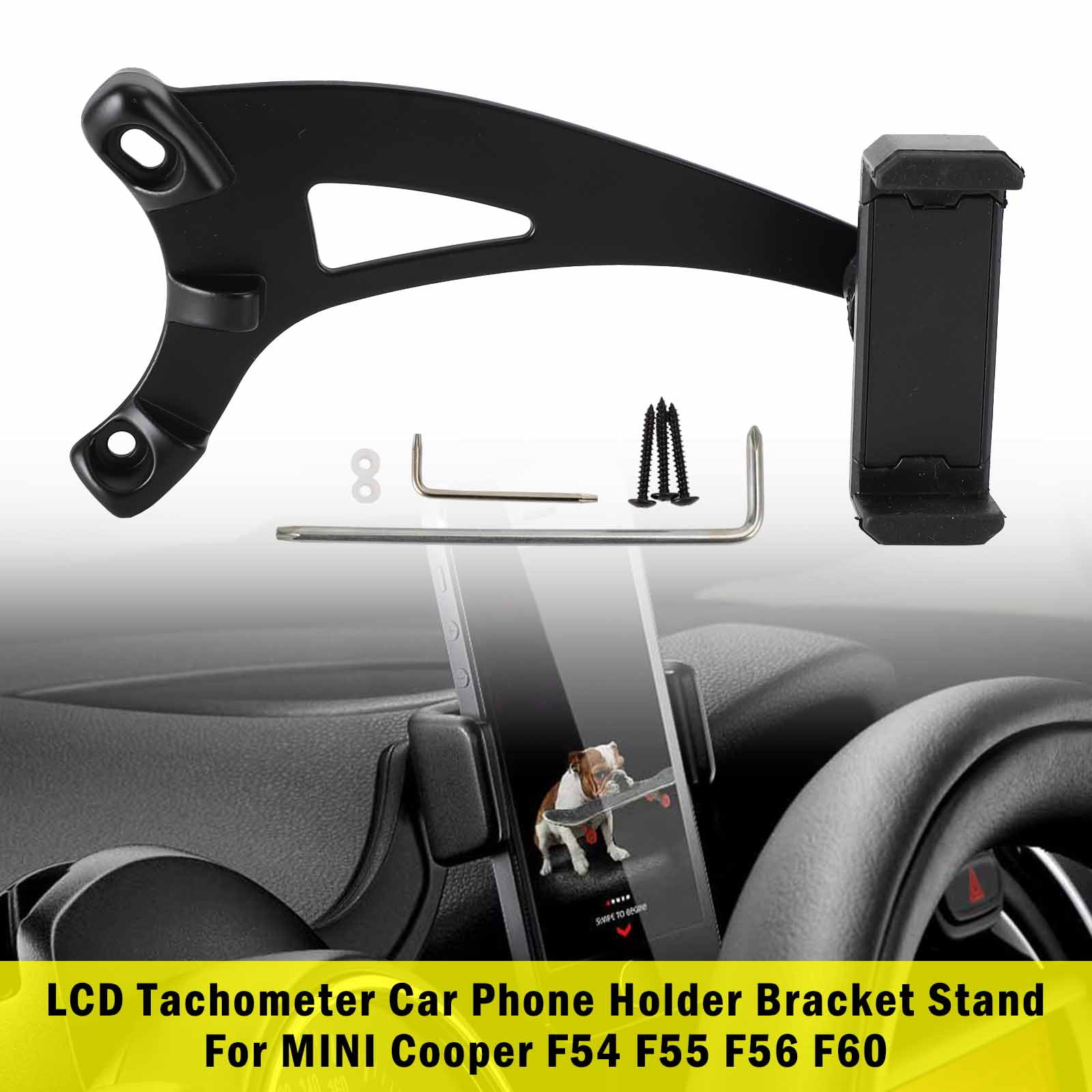LCD Tachometer Car Phone Holder Bracket Stand For MINI Cooper F54 F55 ...