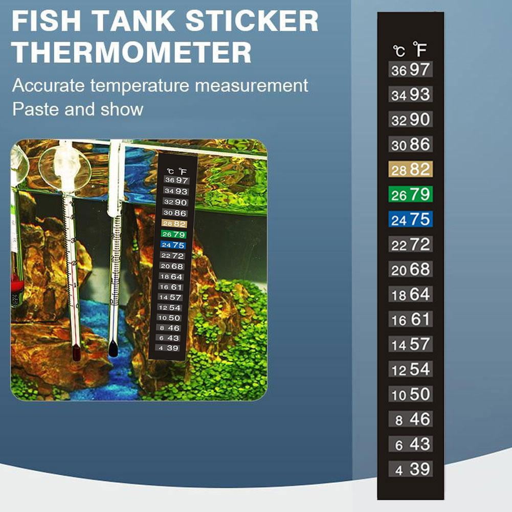 LCD Thermometer Adhesive Sticker Temperature Gauge Aquarium Window Fish ...