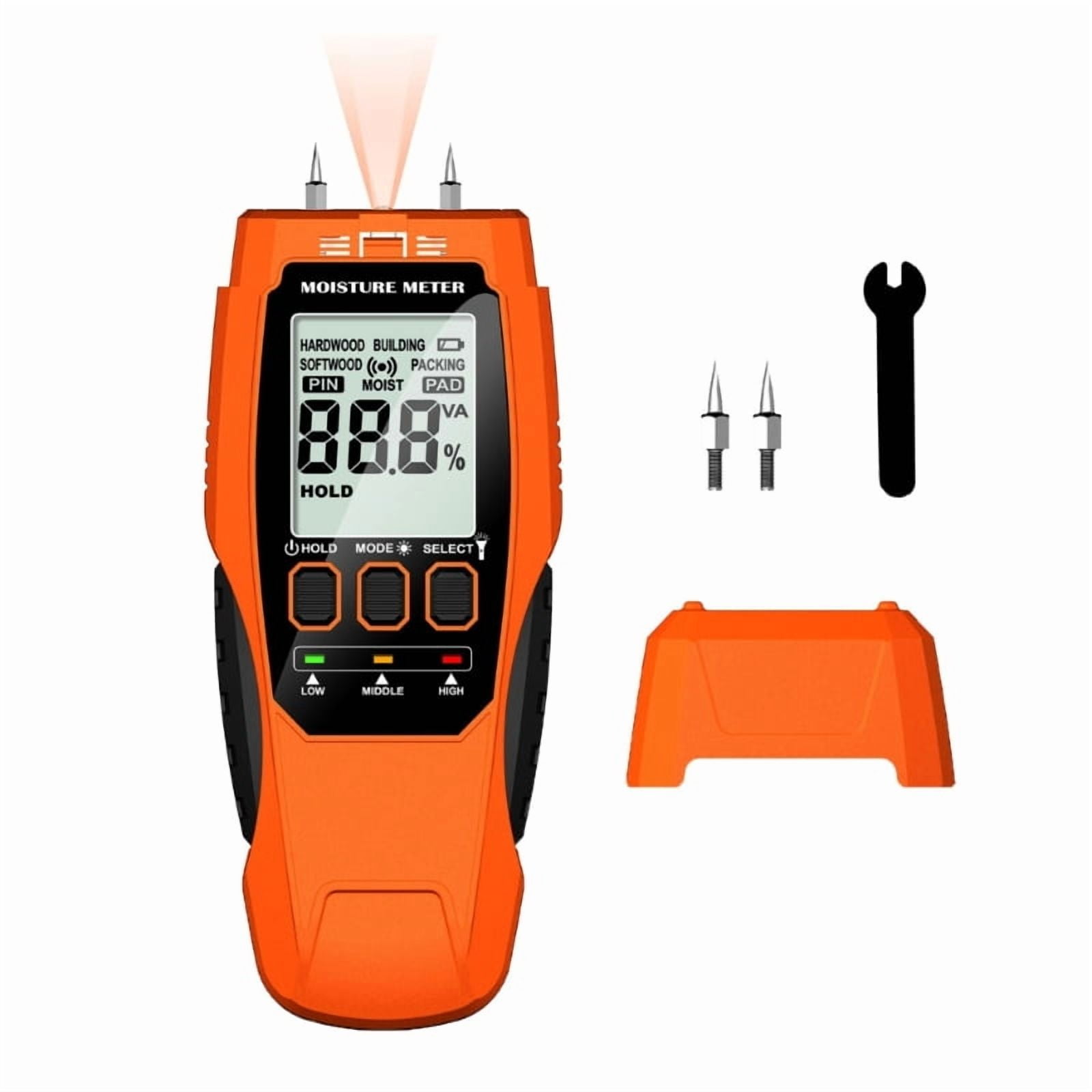 LCD Wood Humidity Tester Two-Pins Hygrometer Moisture Meter Timber Damp ...