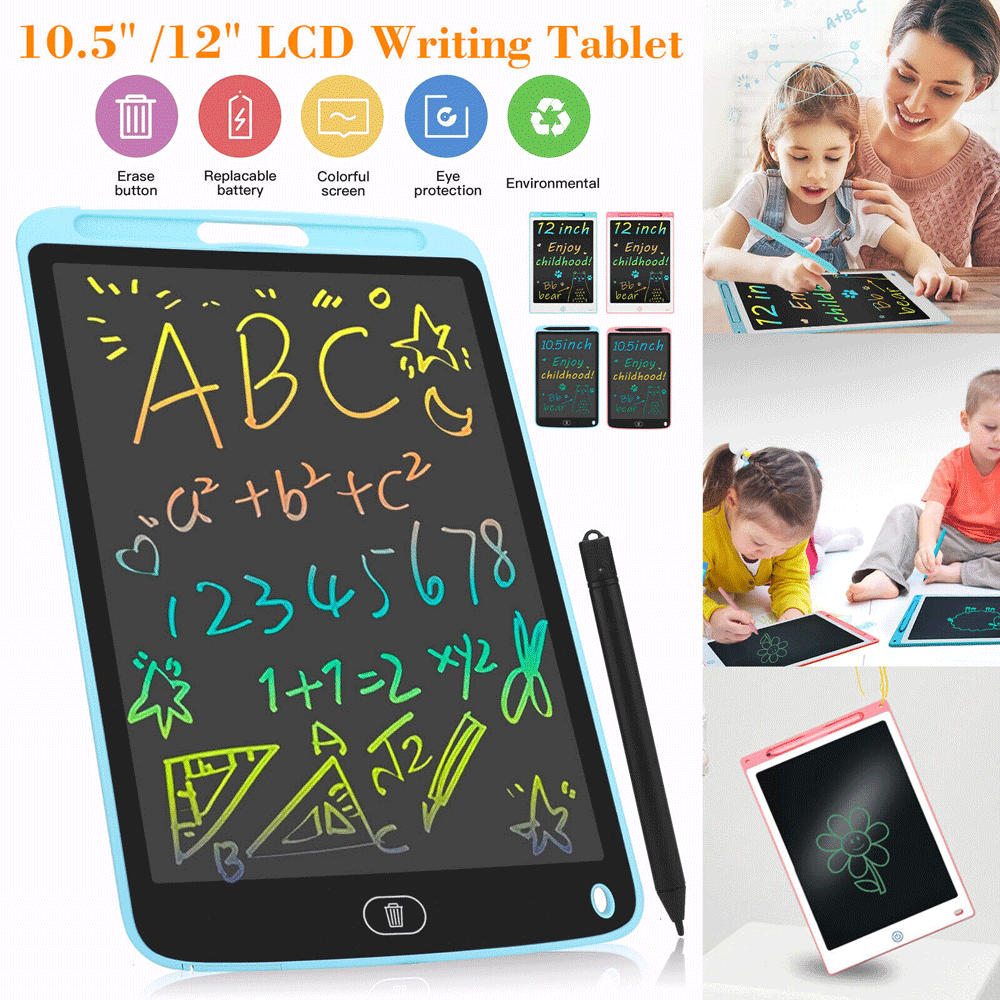 LCD Writing Tablet 10.5/12-inch Electronic Drawing Notepad Colorful ...