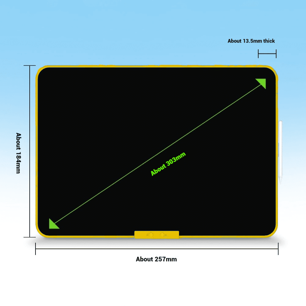 LCD Writing Tablet 12/16/20 Inch - USB-C Rechargeable, Eye-Protection ...