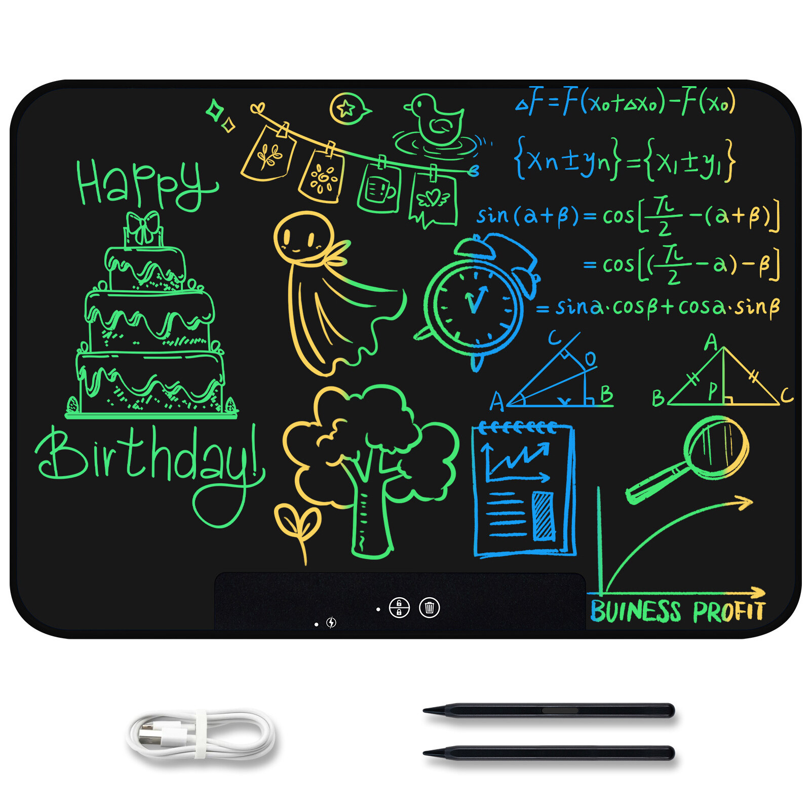 LCD Writing Tablet 21 Inch Color Screen Rechargeable Drawing Board with ...