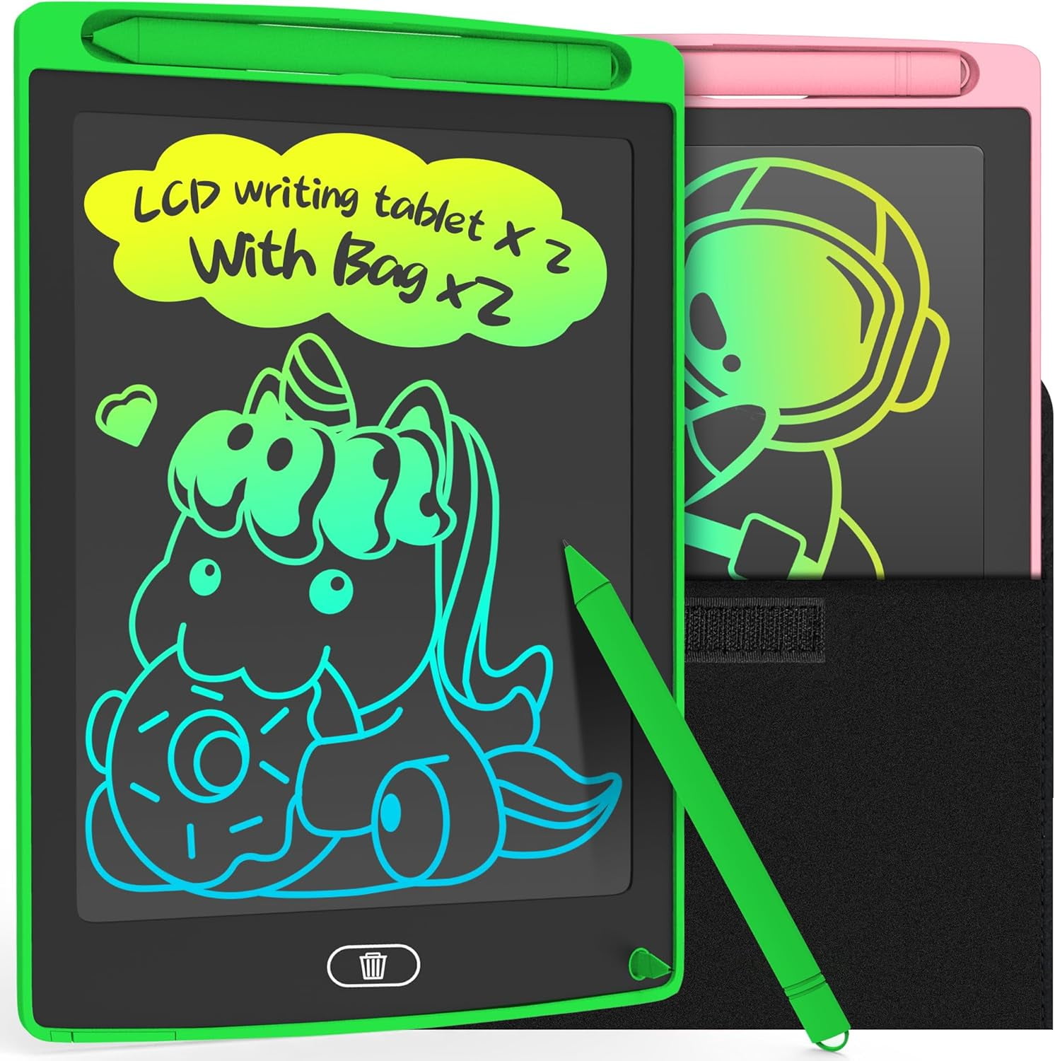 LCD Writing Tablet, Colorful Toddler Drawing Tablet Doodle Board for ...