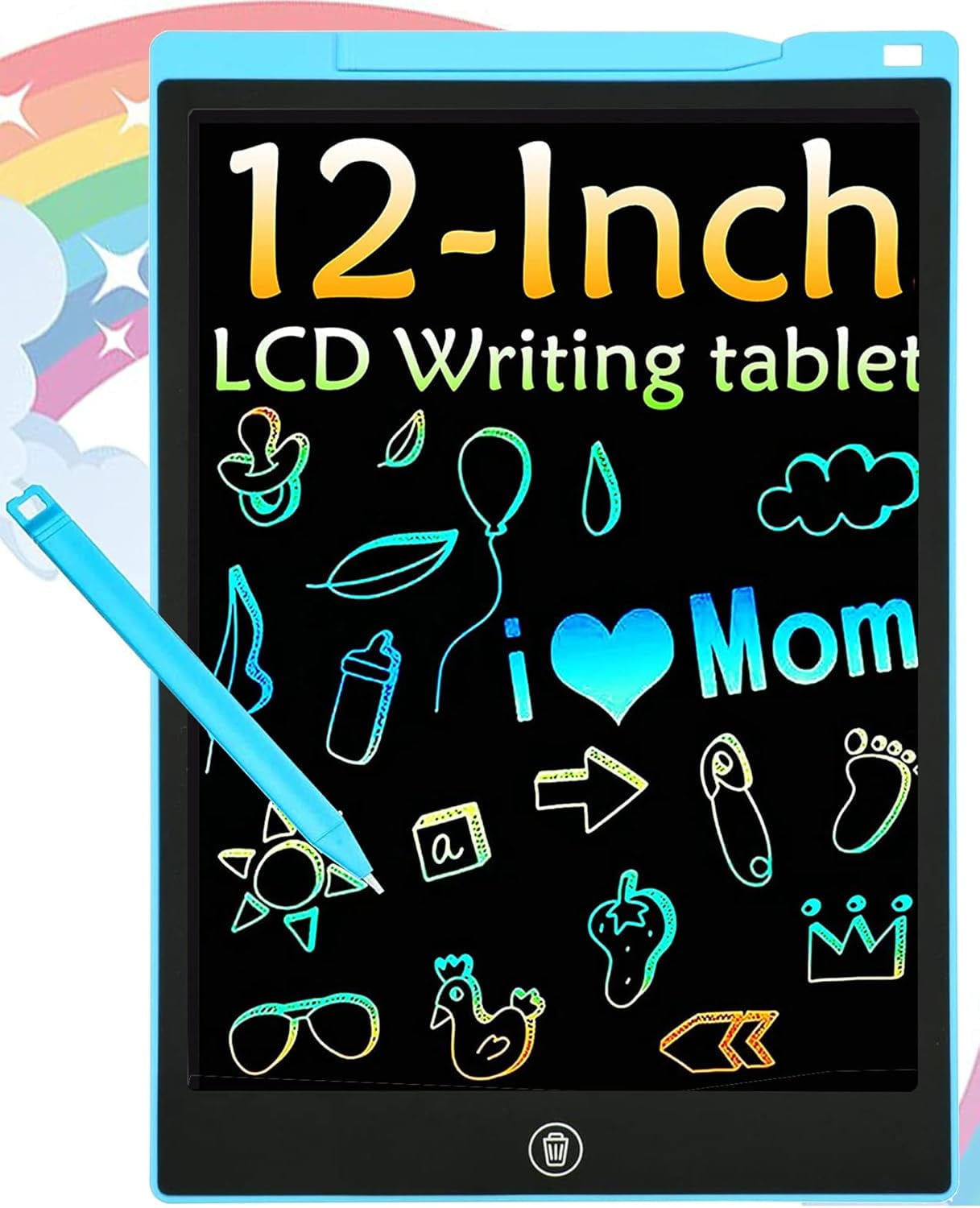 LCD Writing Tablet Doodle Board, 12inch Colorful Drawing Tablet Writing ...