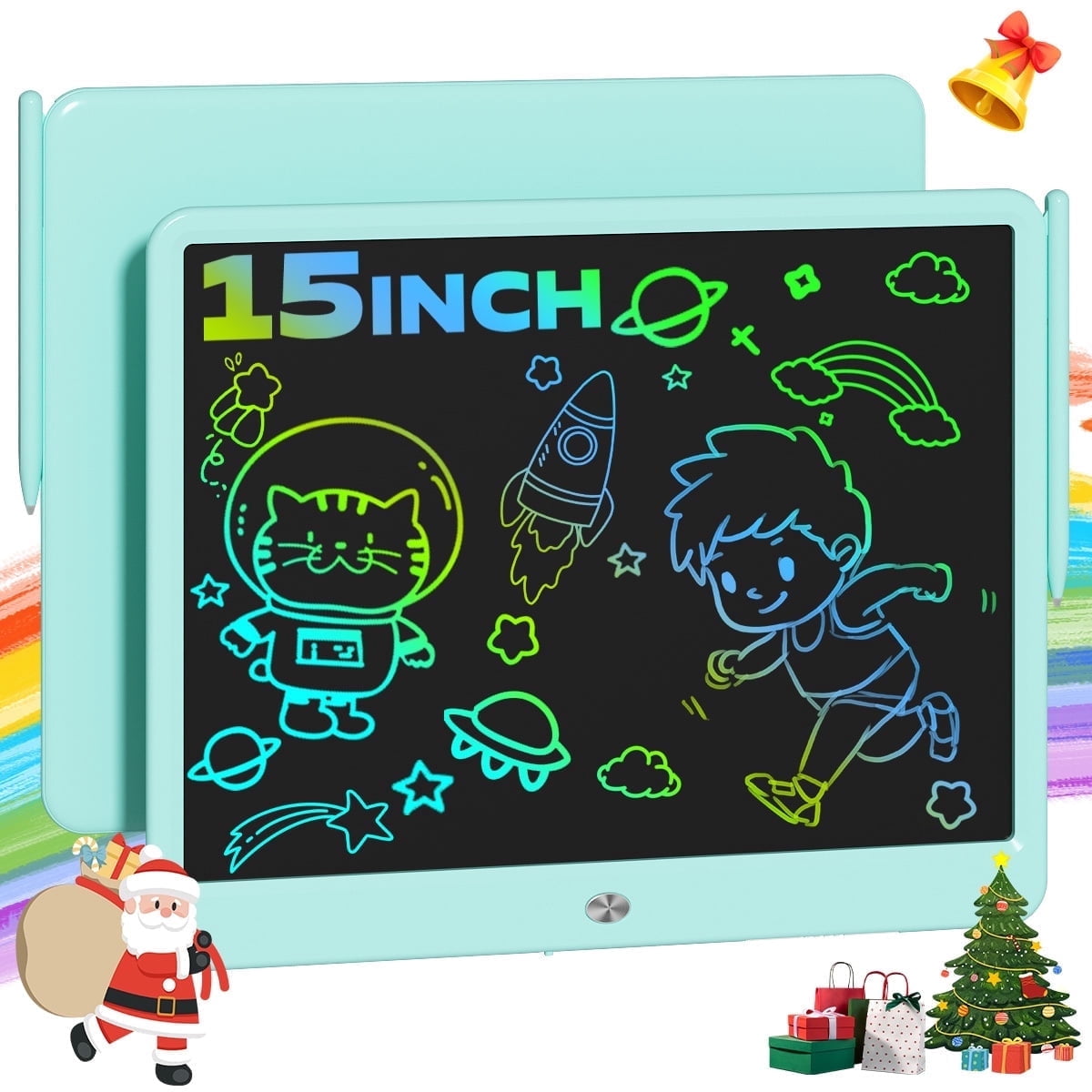 LCD Writing Tablet Doodle Board, 15inch Colorful Drawing Pad for Kids ...
