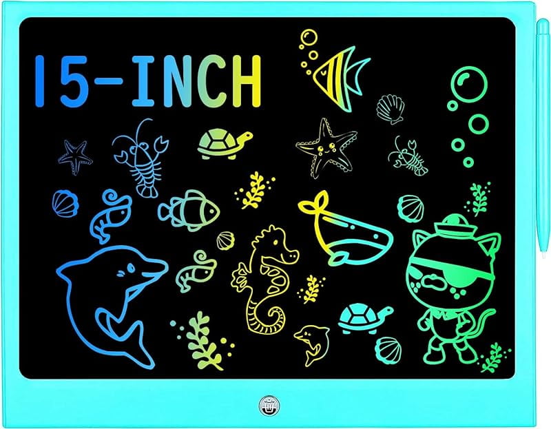 LCD Writing Tablet for Kids, 15 Inch Colorful Electronic Doodle Board ...