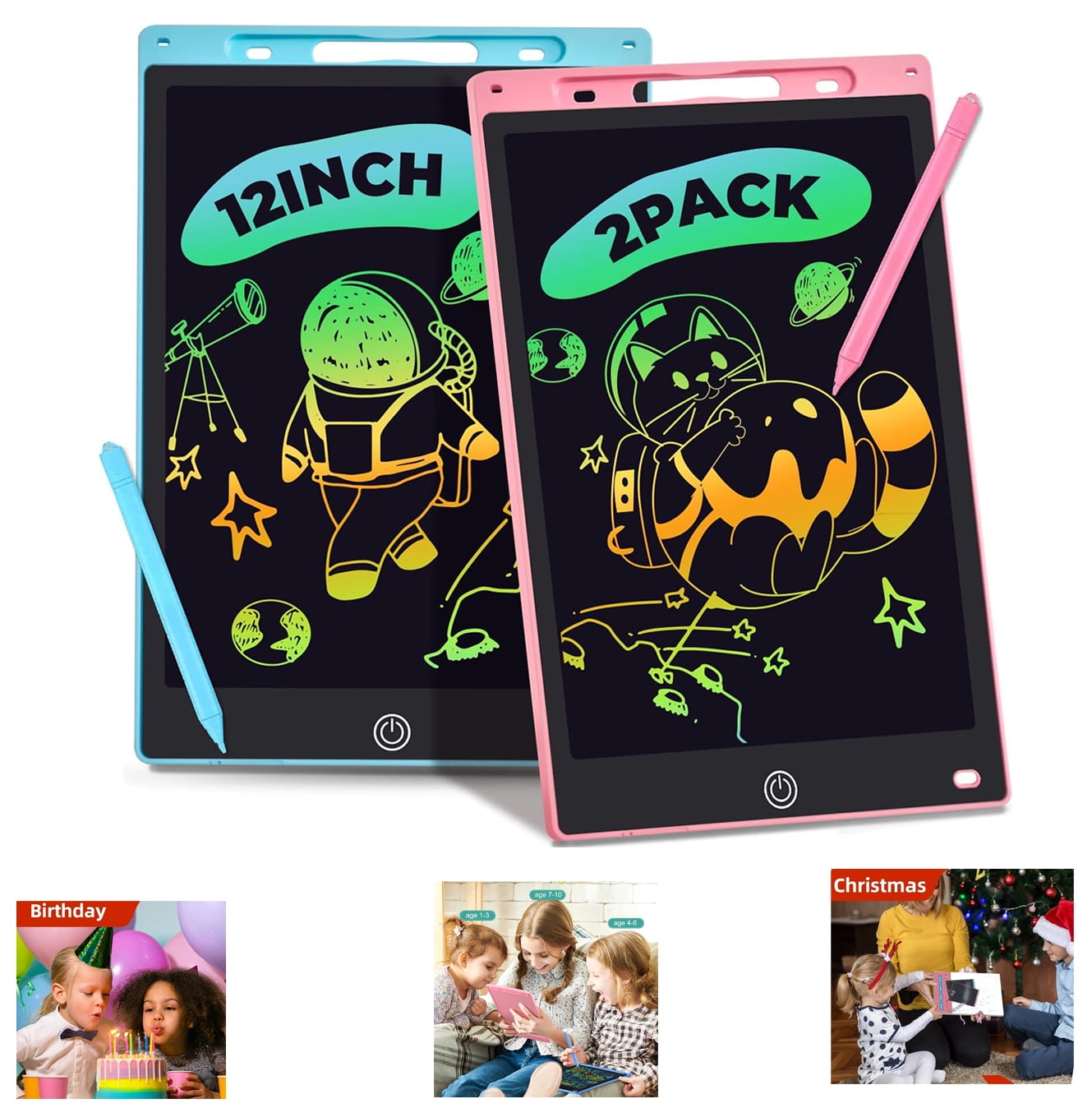 LCD Writing Tablet for Kids, Colorful Toddlers Toys Drawing Board ...