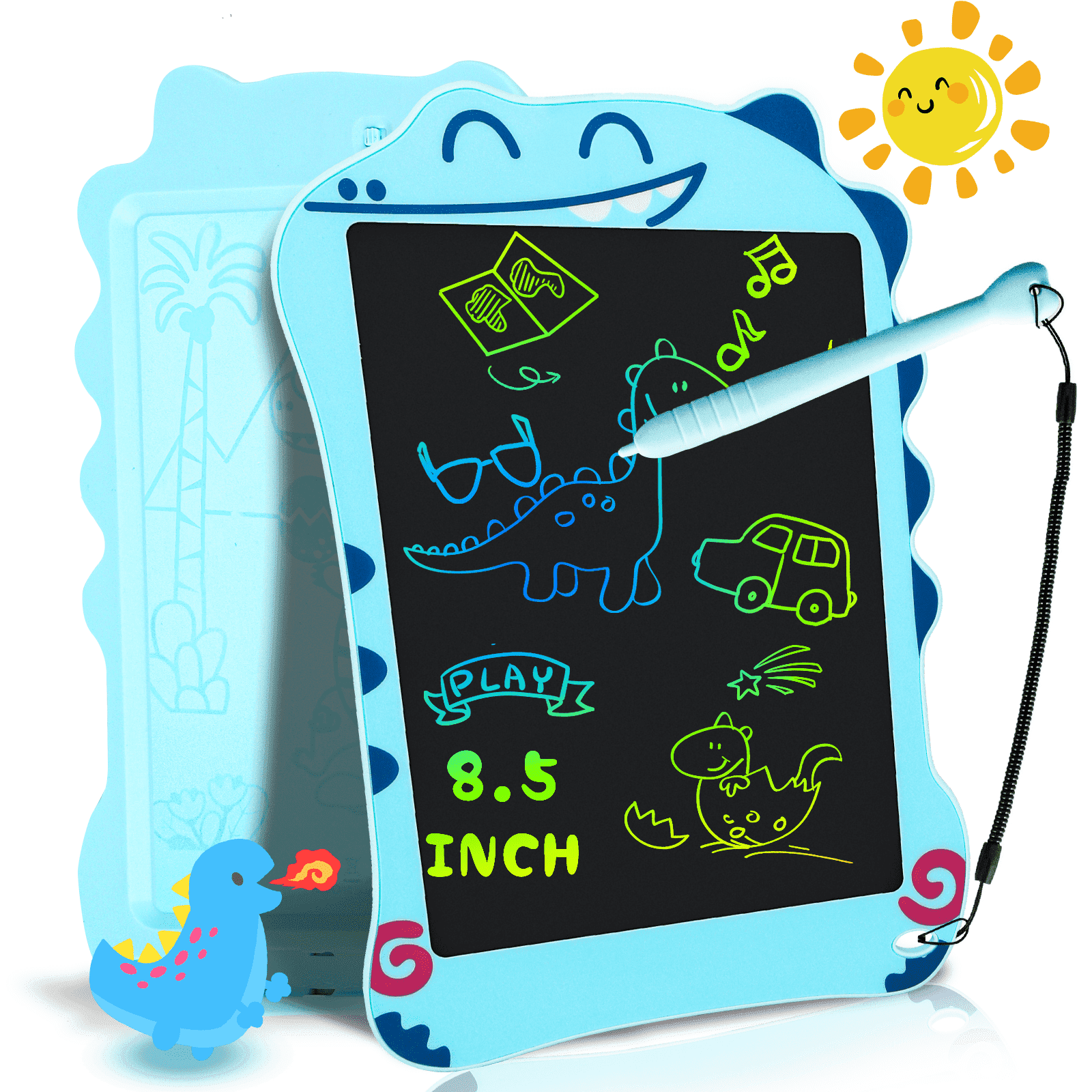 Decute LCD Writing Tablet, 8.5 inch Dinosaur Drawing Board, Aged 3-18 Kids Toy for Festival Gift ...