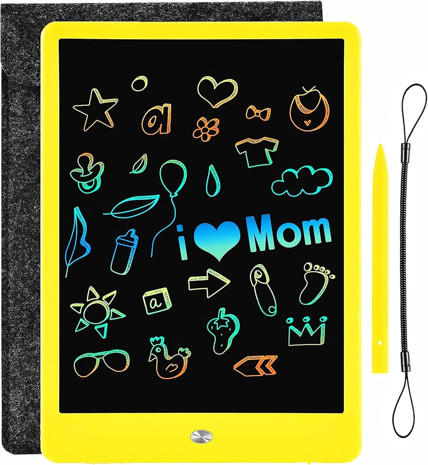 LCD Writing Tablet for Kids Doodle Board with Bag, Electronic Digital ...